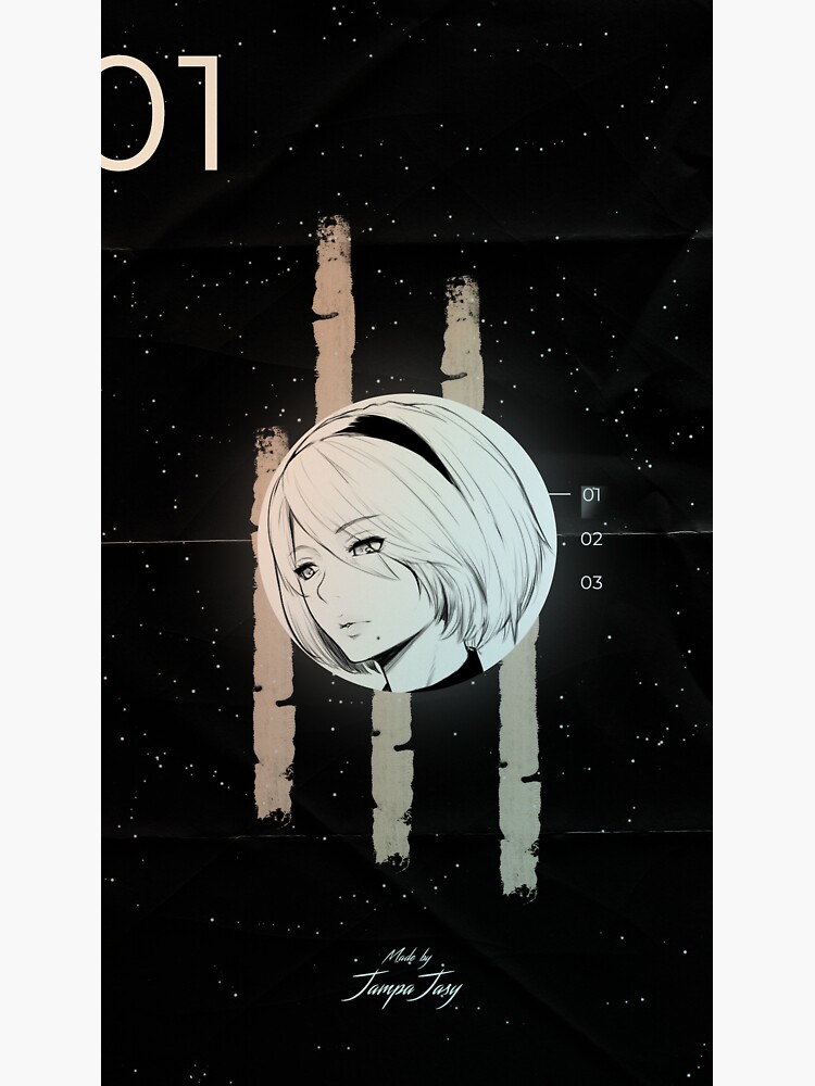 "NieR: Automata | 2B Poster/Sticker" Sticker for Sale by JampaJasy ...