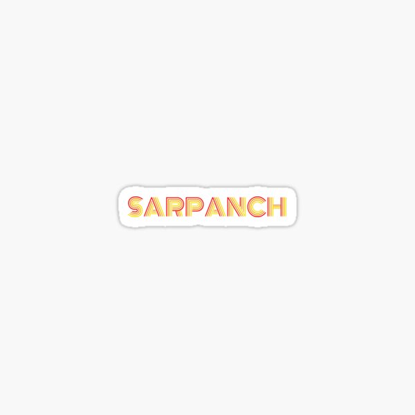 "SARPANCH punjabi graphic" Sticker by Jashan22 | Redbubble