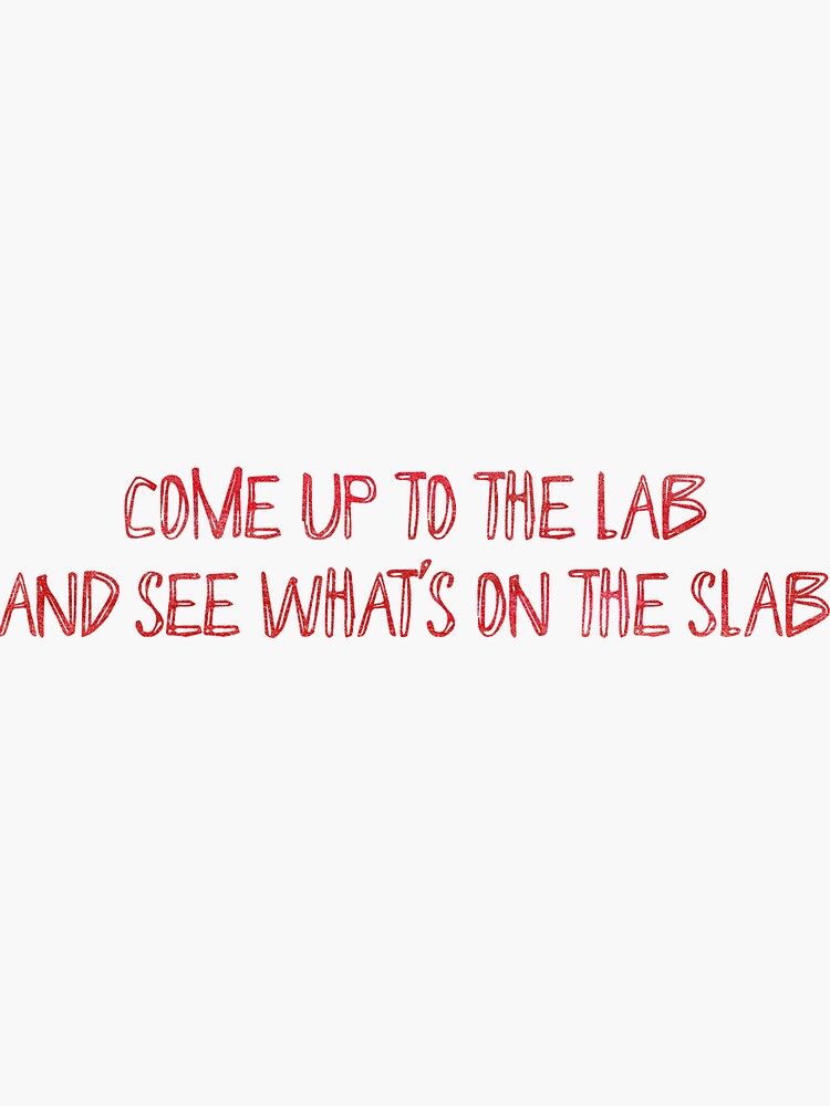 "Come up to the Lab" Sticker for Sale by blue-jay- | Redbubble