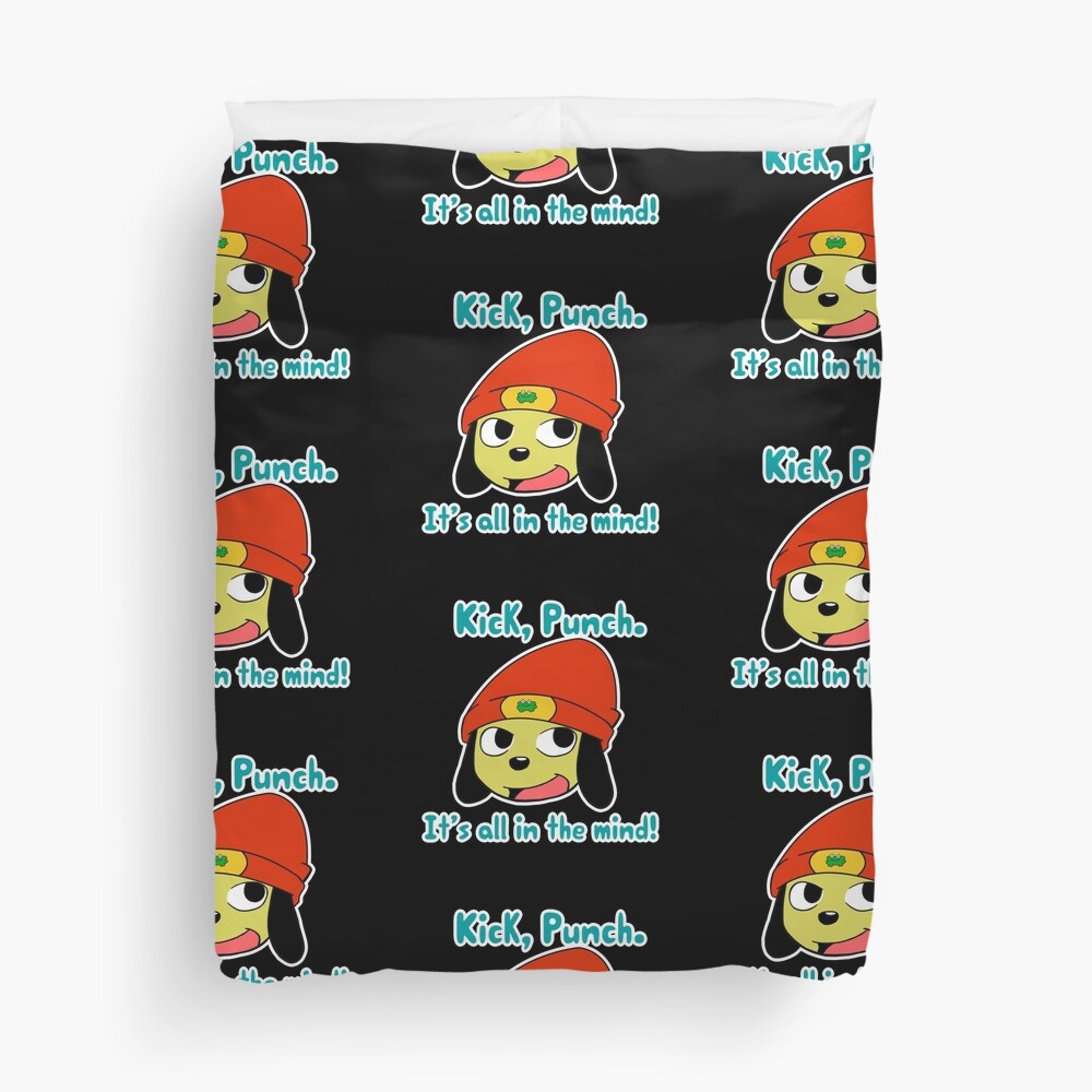 "Parappa the rapper Kick Punch, It's all in the mind!" Duvet Cover for ...