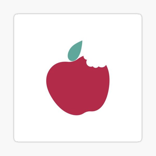 "Apple bitten" Sticker by Ludivine1902 | Redbubble