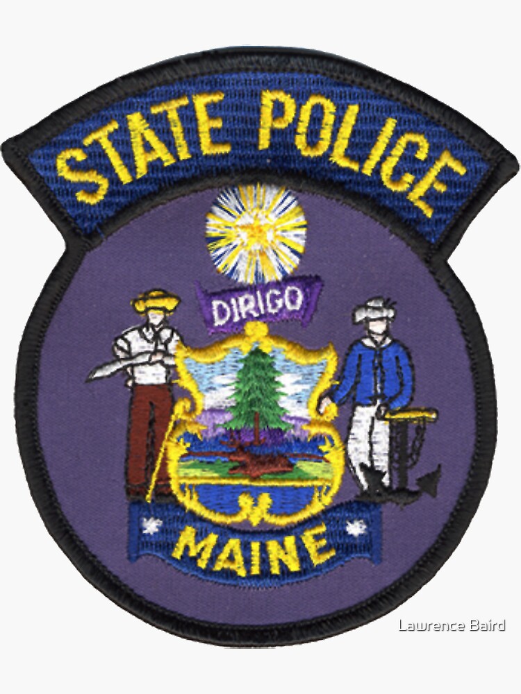 "Maine State Police" Sticker for Sale by lawrencebaird | Redbubble