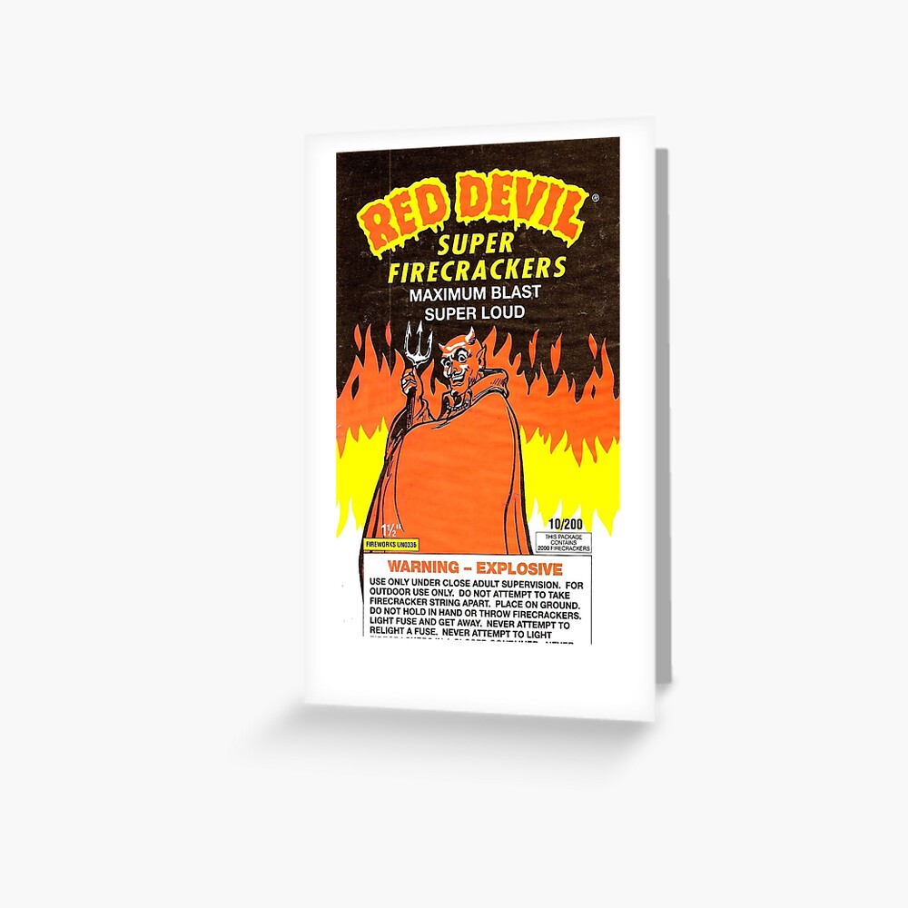 "Red Devil Super Firecrackers" Greeting Card by JovianSlim | Redbubble