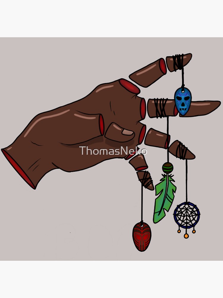 "Voodoo Hand " Sticker for Sale by ThomasNeko | Redbubble