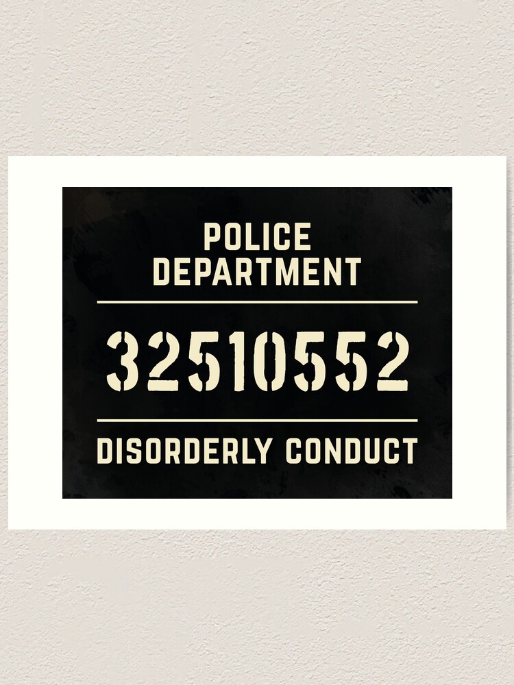 "Mugshot sign" Art Print for Sale by rasaaa | Redbubble