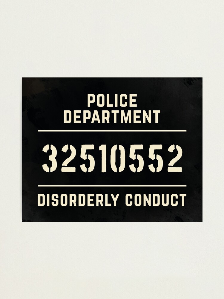 "Mugshot sign" Photographic Print by rasaaa | Redbubble