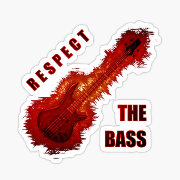 "Cool bass guitar design" Sticker for Sale by JEProjectMedia | Redbubble