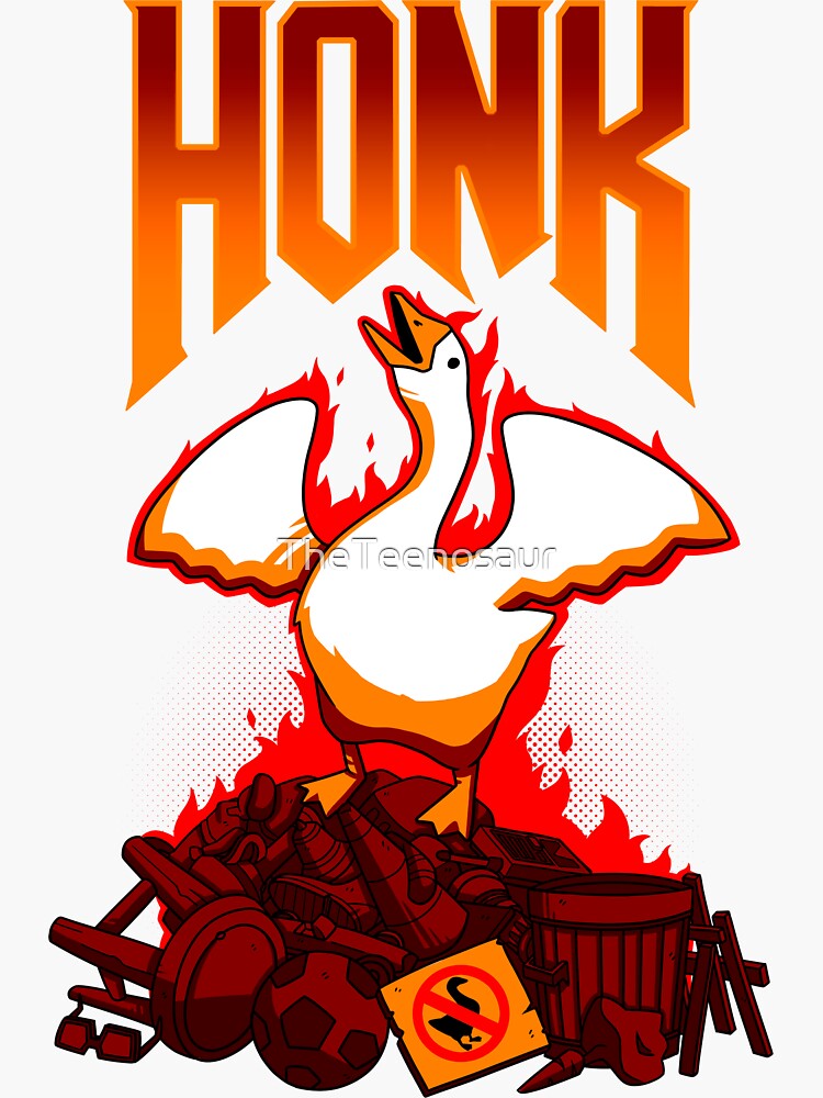 "HONK" Sticker by TheTeenosaur | Redbubble