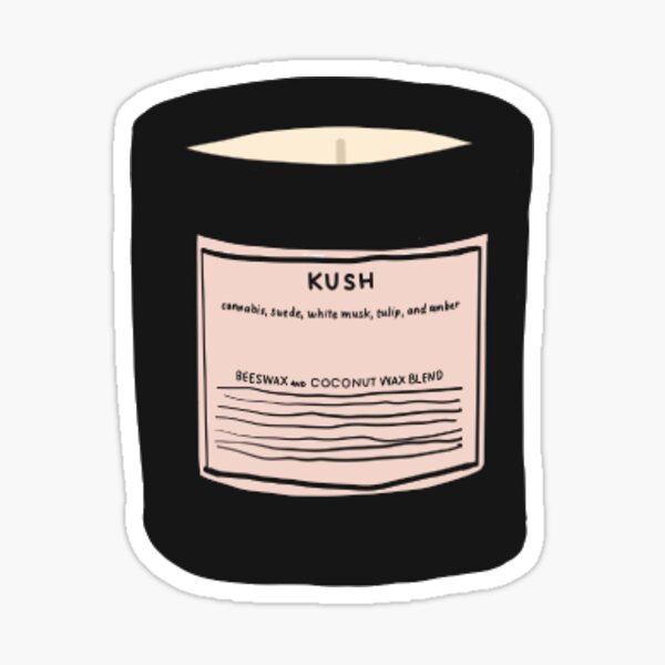"Kush Boy Candle Aesthetic Sticker" Sticker by lilcrystalface | Redbubble