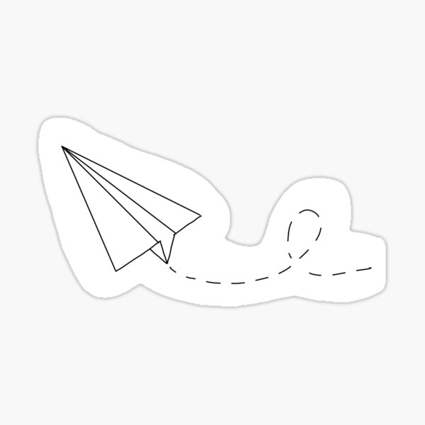 "Paper Airplane Sticker" Sticker by avamontgomeryf | Redbubble