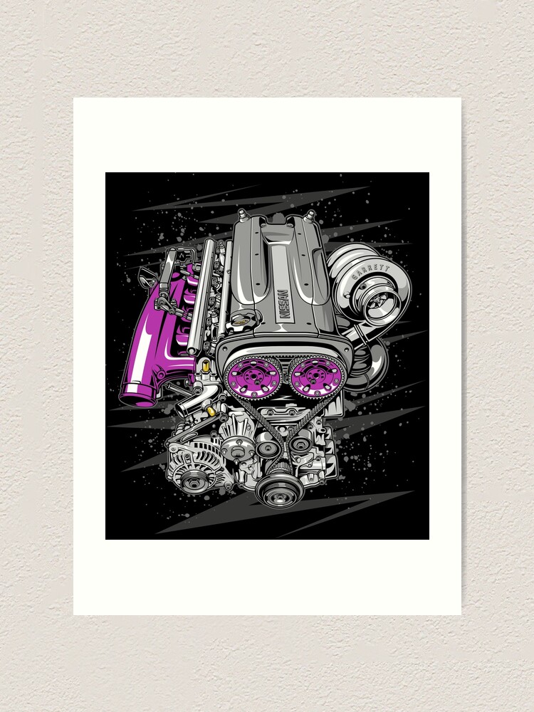 "Nissan RB26 engine" Art Print for Sale by w1gger | Redbubble
