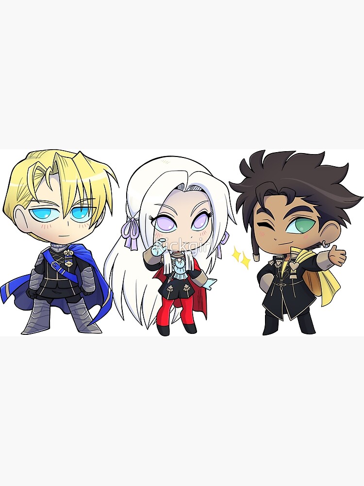 "Dimitri, Edelgard, and Claude - Fire Emblem Three Houses - Chibi ...