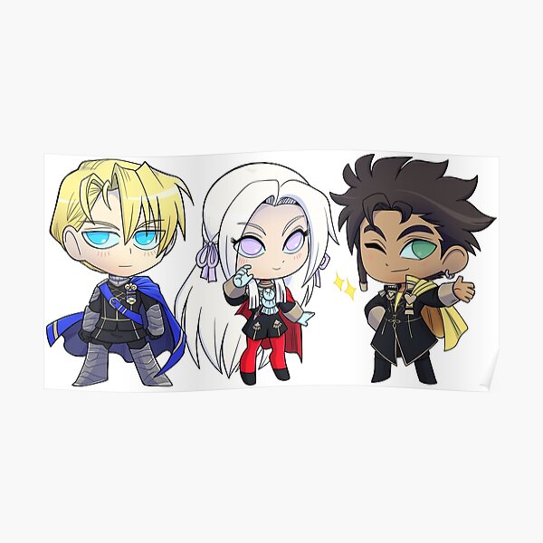 "Dimitri, Edelgard, and Claude - Fire Emblem Three Houses - Chibi ...