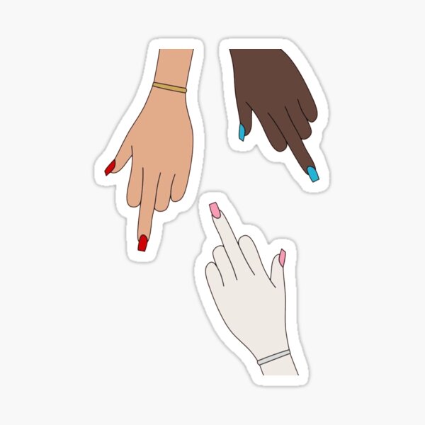 "Middle Fingers Up (3 Pack)" Sticker for Sale by madisons16 | Redbubble