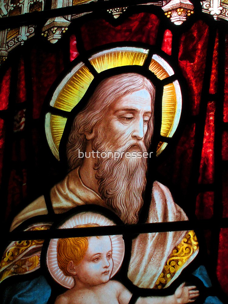 Póster «Stained glass window, St Mary Magdalene church, Adlestrop, UK ...
