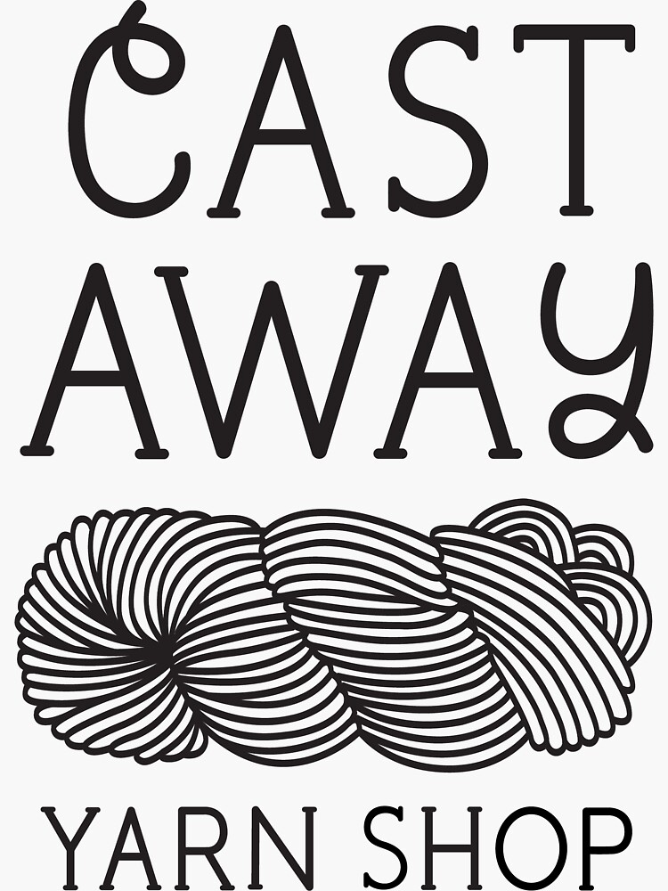 "Cast Away Logo" Sticker by gsyarncrawl | Redbubble