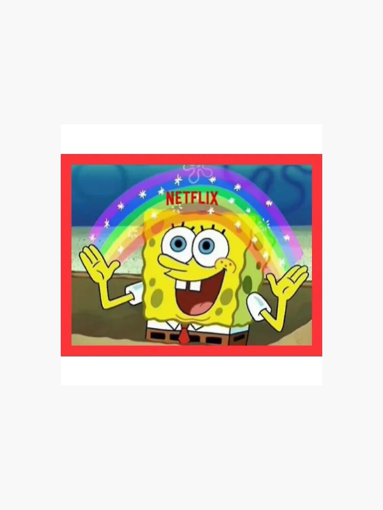 "Netflix x Spongebob" Sticker by createdbyAileen | Redbubble