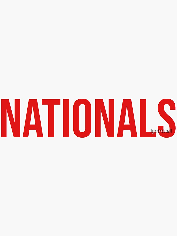 "NATIONALS STICKER" Sticker for Sale by lyntroxell | Redbubble