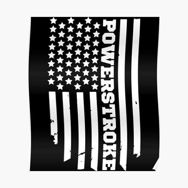"American Flag Powerstroke" Poster by CarolynJKing | Redbubble