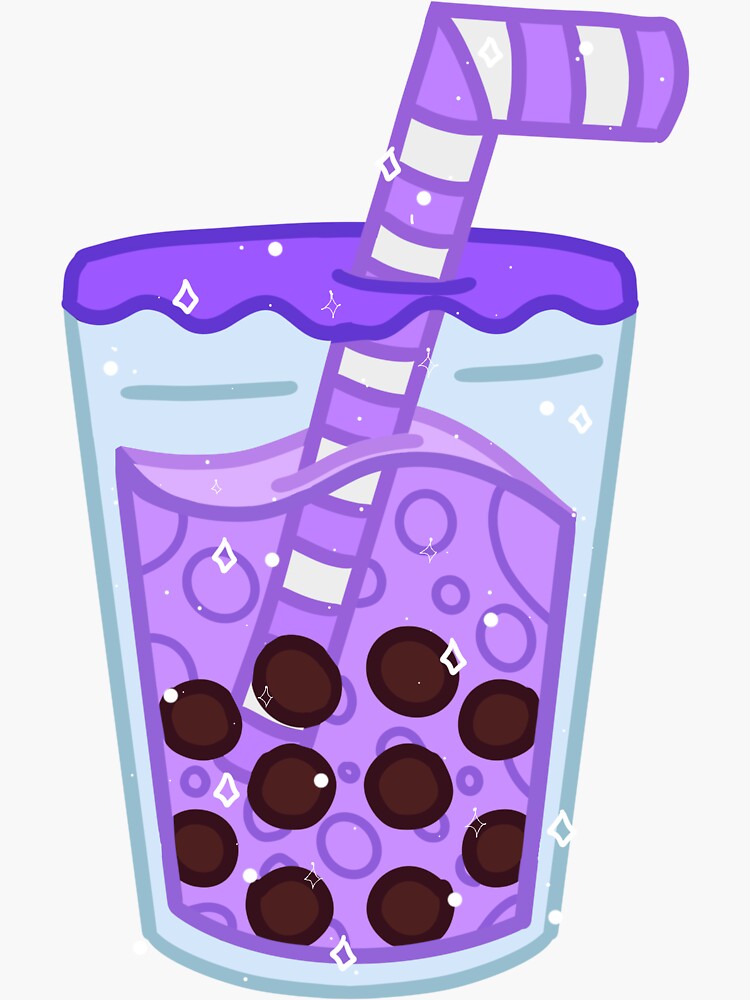 "purple boba tea " Sticker for Sale by viubons | Redbubble