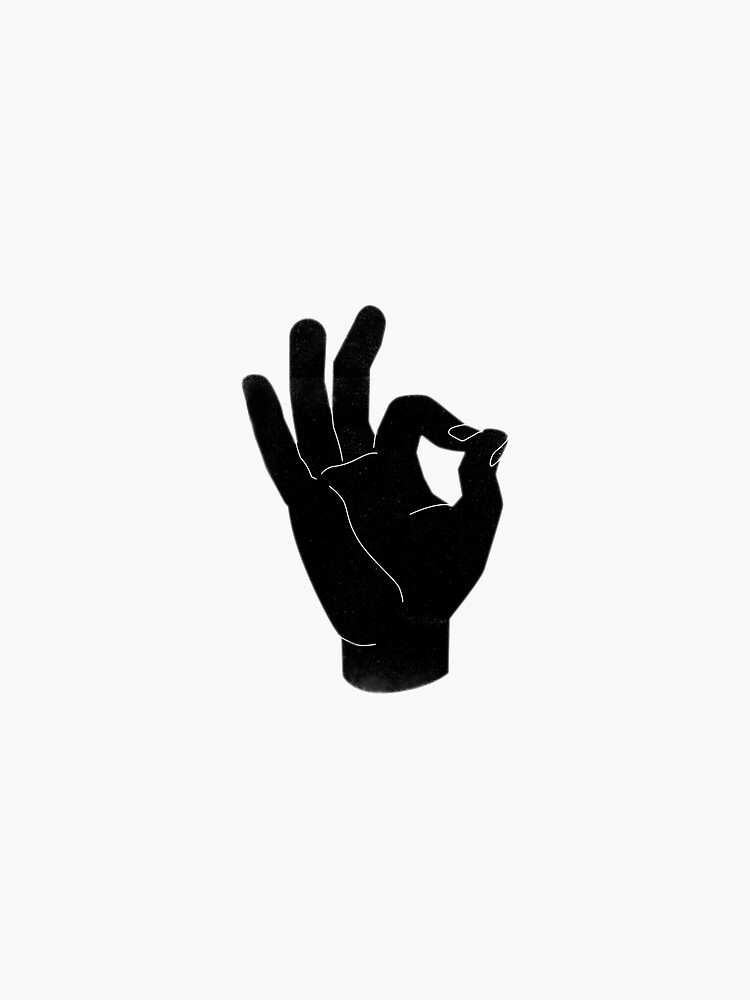 "Ok Hand Symbol" Sticker for Sale by BubbleRedSeller | Redbubble