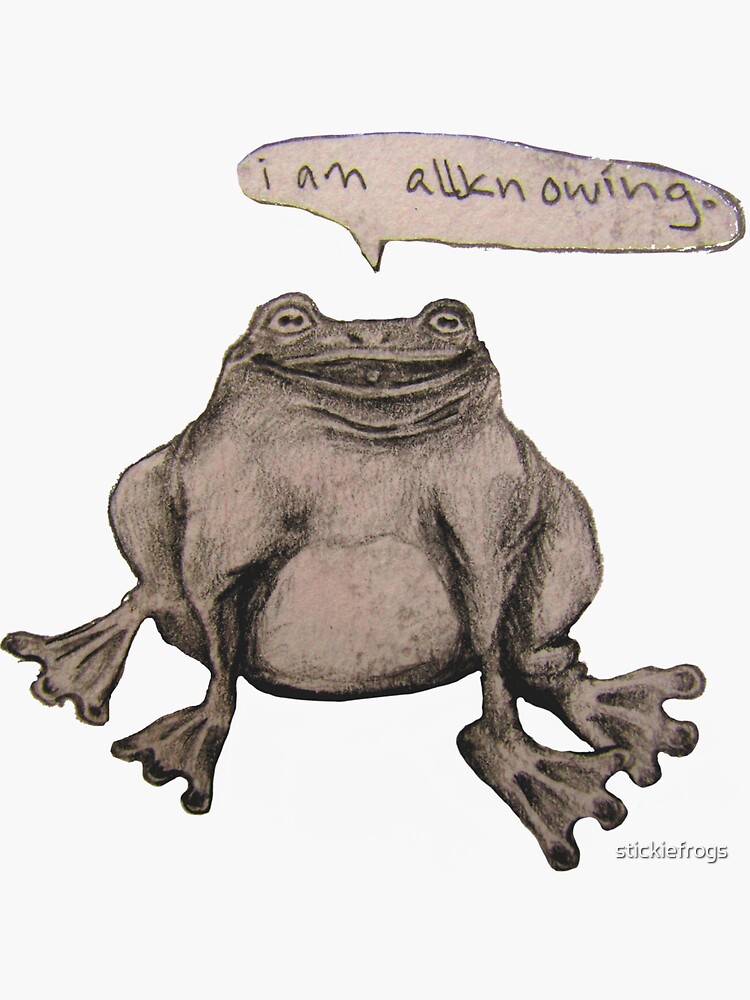 "frog god" Sticker for Sale by stickiefrogs | Redbubble