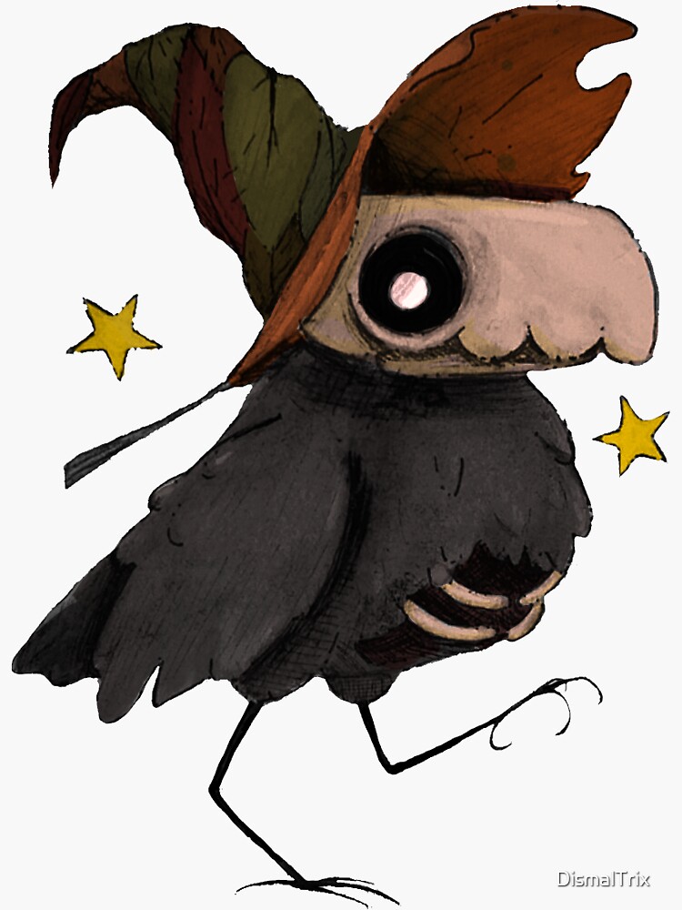 "Undead Crow Warlock" Sticker von DismalTrix | Redbubble