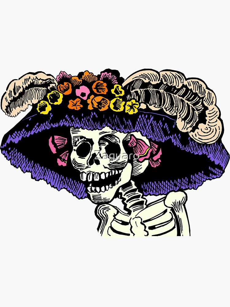 "LA CATRINA" Sticker for Sale by Zaguaro | Redbubble