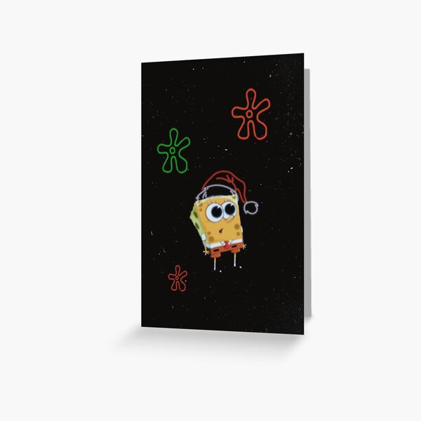 Spongebob Christmas Greeting Cards | Redbubble