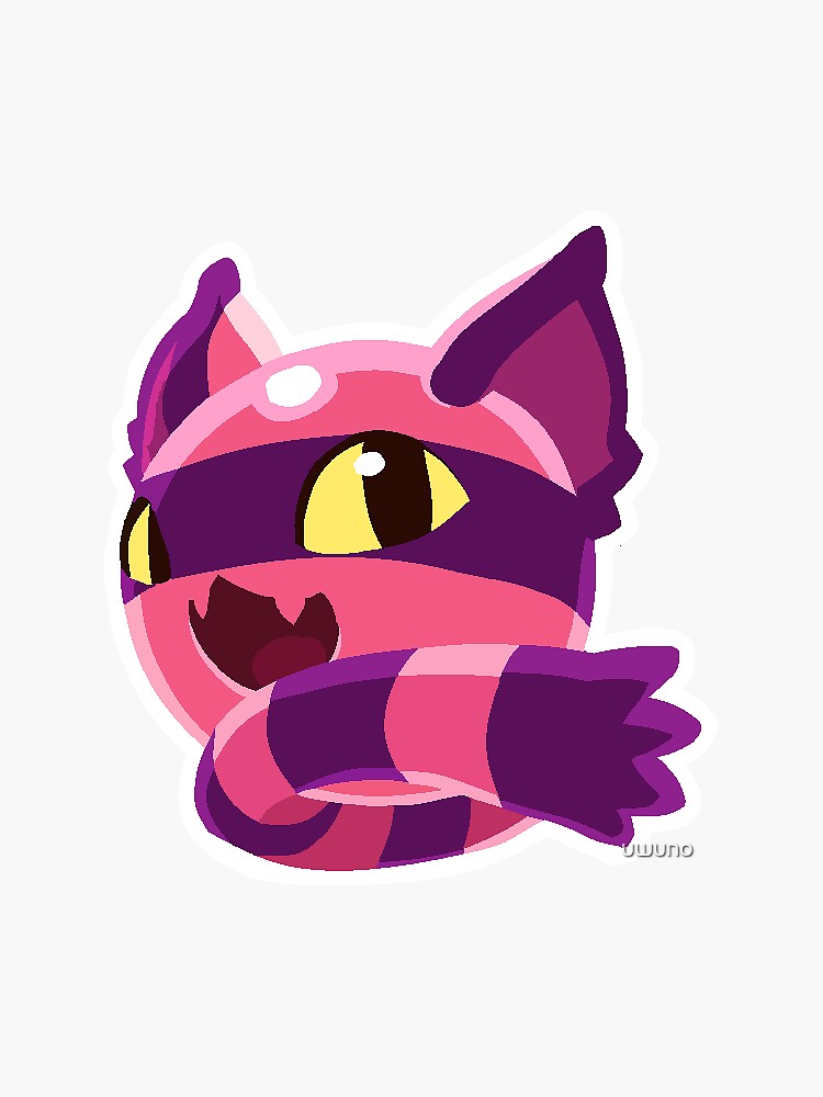 "Cheshire Slime Pixel Sticker" Sticker for Sale by uwuno | Redbubble