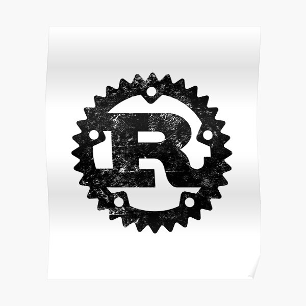 "Rust Programming Language design distressed" Poster for Sale by ...