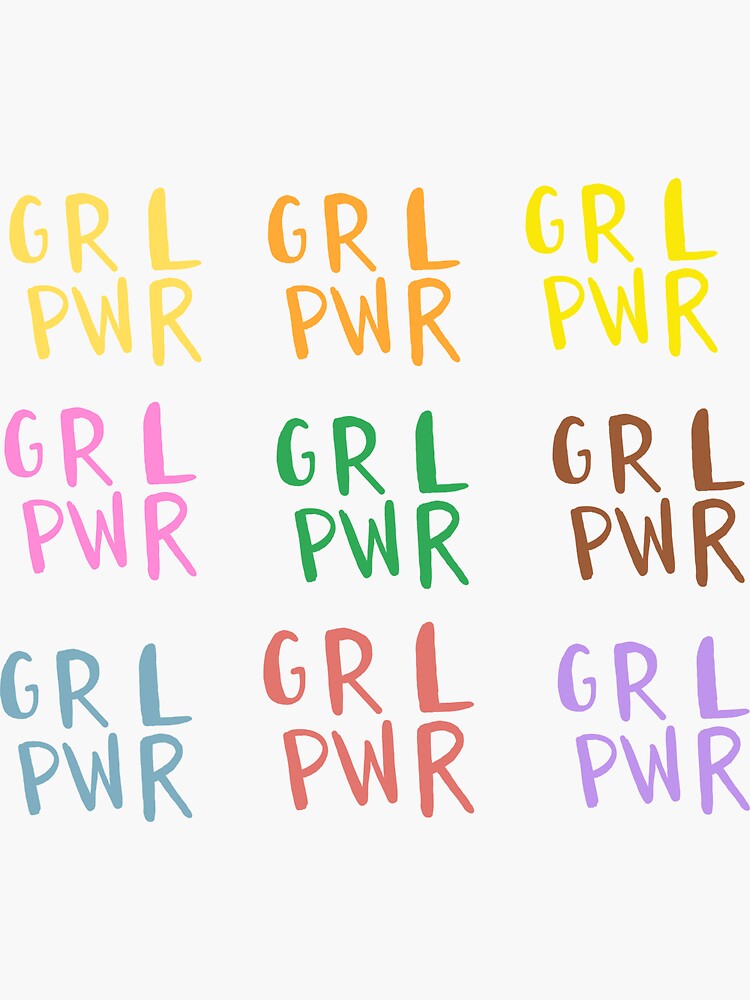 "GRL PWR Sticker pack" Sticker for Sale by Bellawolfe | Redbubble