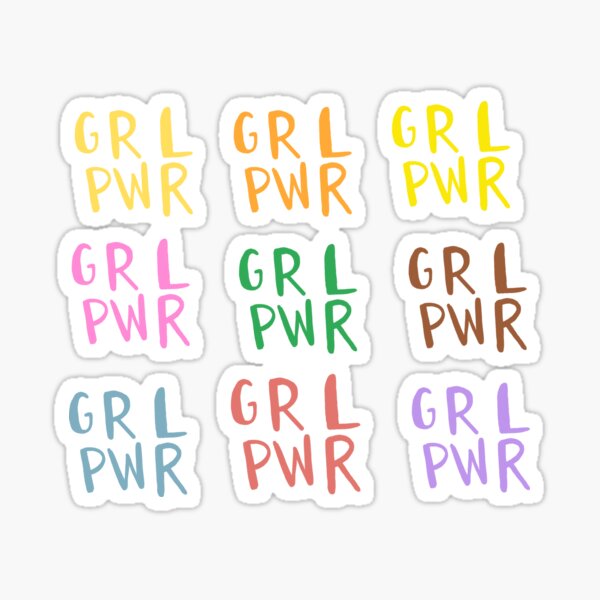 "GRL PWR Sticker pack" Sticker for Sale by Bellawolfe | Redbubble
