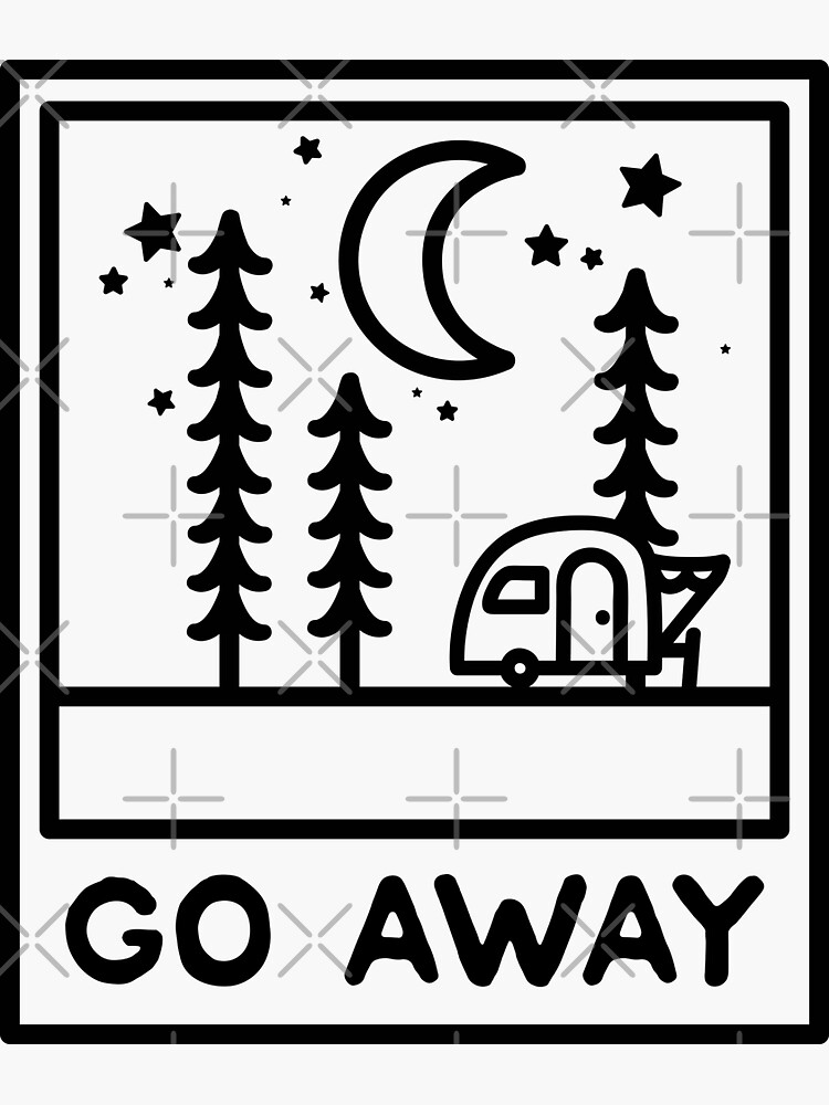 "Go Away" Sticker for Sale by TswizzleEG | Redbubble