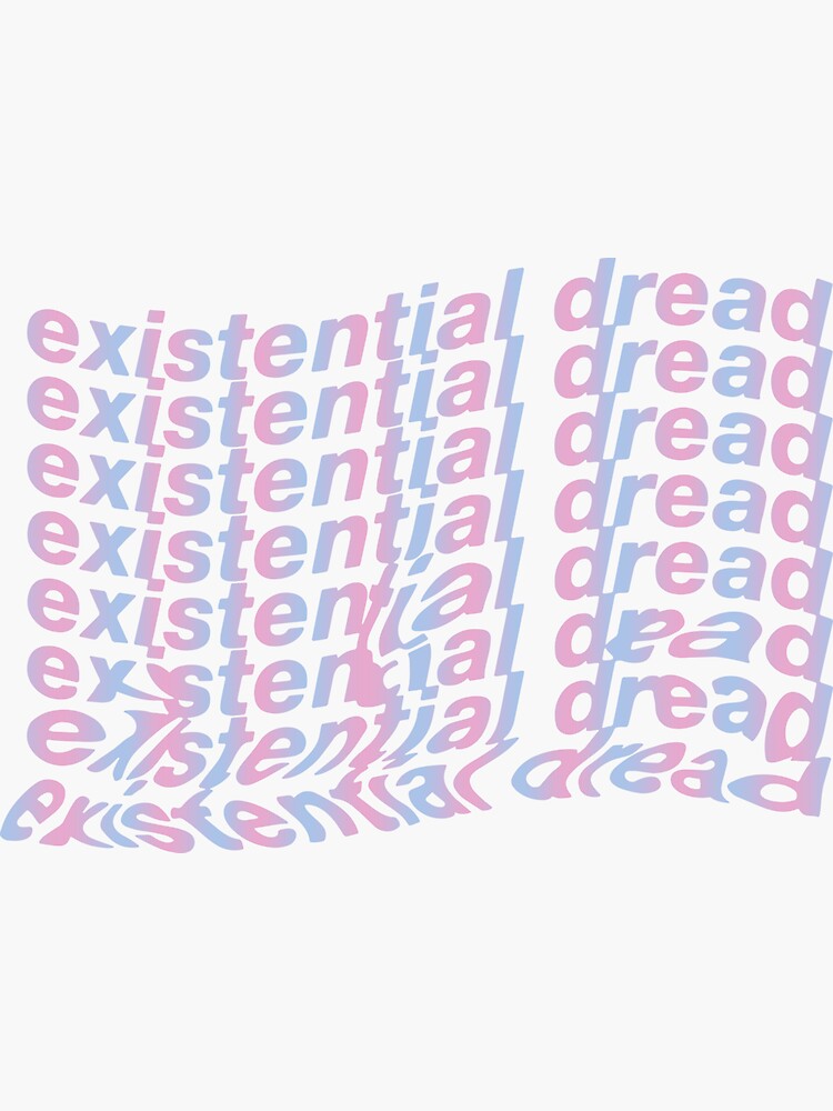 "Existential Dread Waves Melting Distortion Aesthetic" Sticker for Sale ...