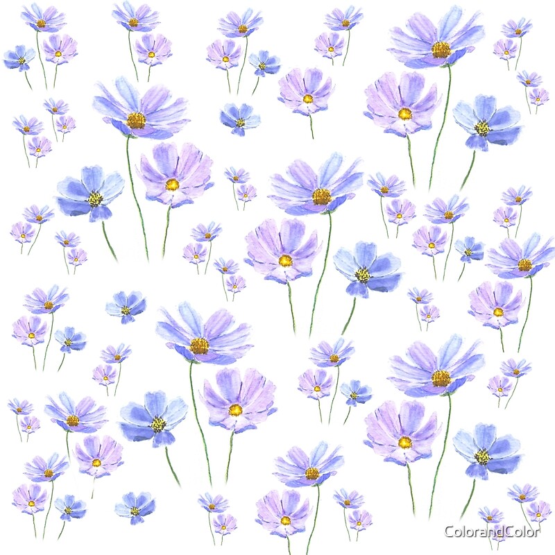 "purple cosmos pattern" by ColorandColor | Redbubble