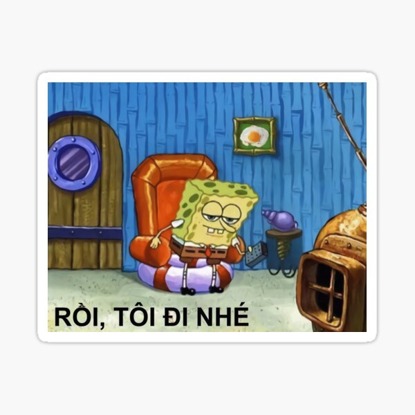 "vietnamese spongebob meme" Sticker for Sale by AnnieeL | Redbubble