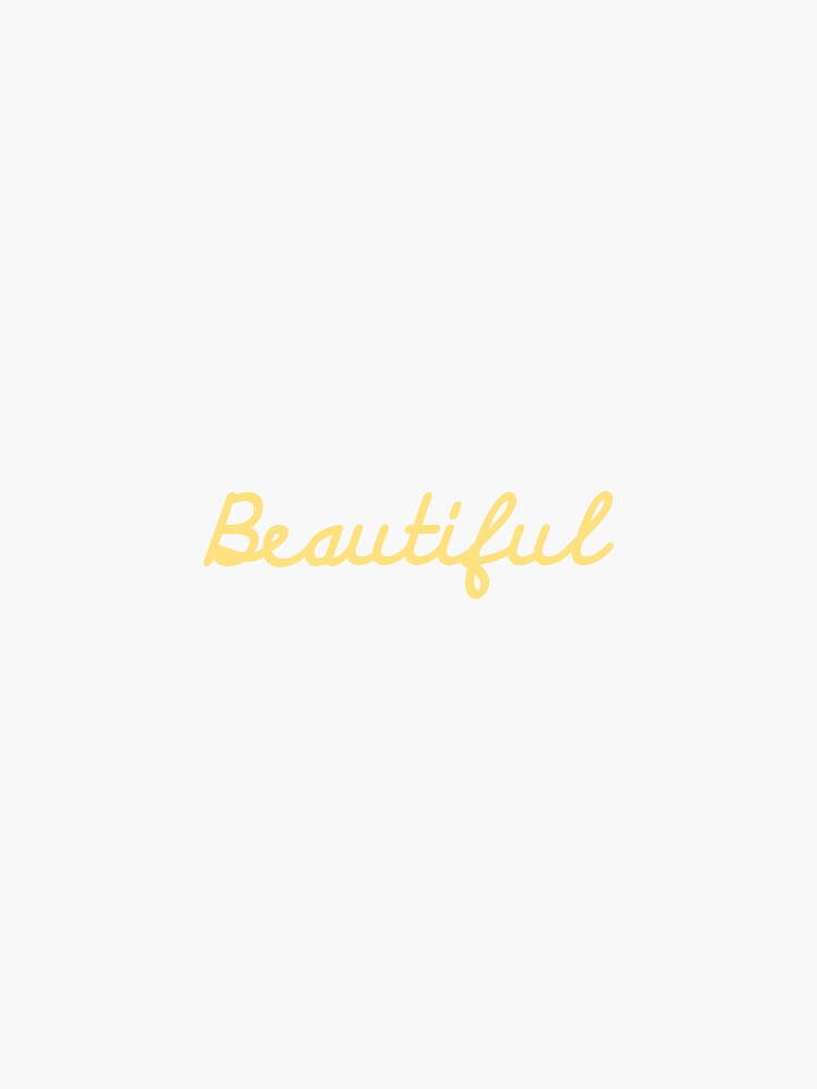 "Word beautiful sticker" Sticker for Sale by dollymilk | Redbubble