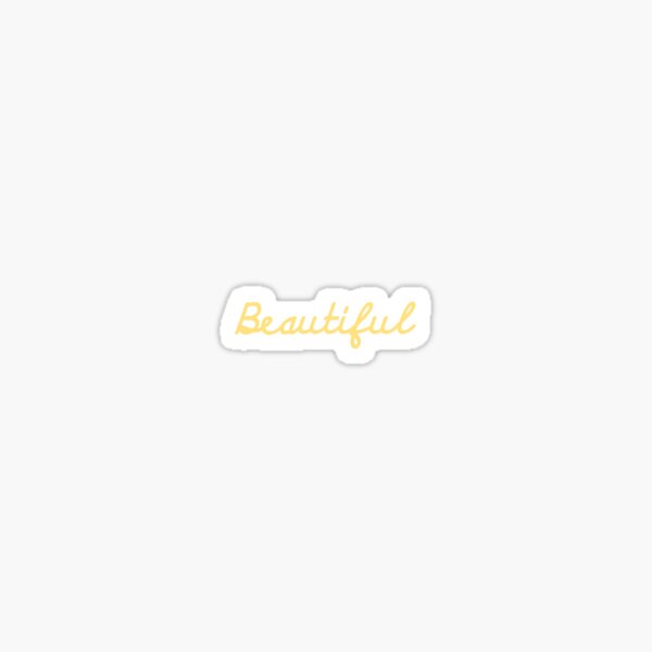 "Word beautiful sticker" Sticker for Sale by dollymilk | Redbubble