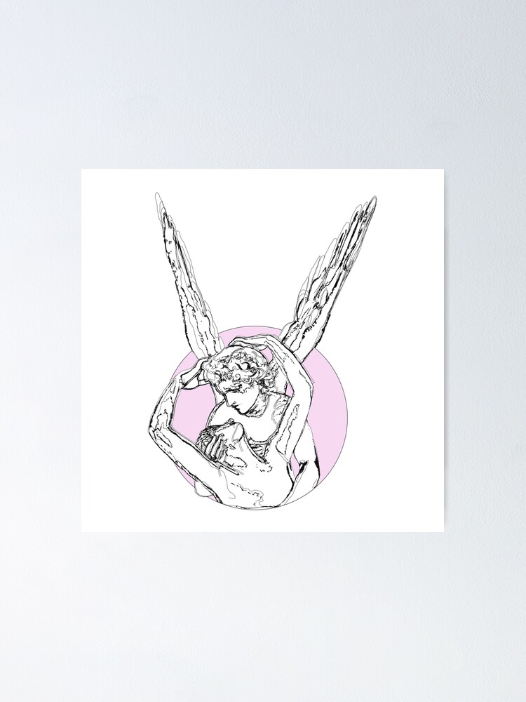 "Amor and Psyche pastel pink" Poster for Sale by Neo-shop | Redbubble