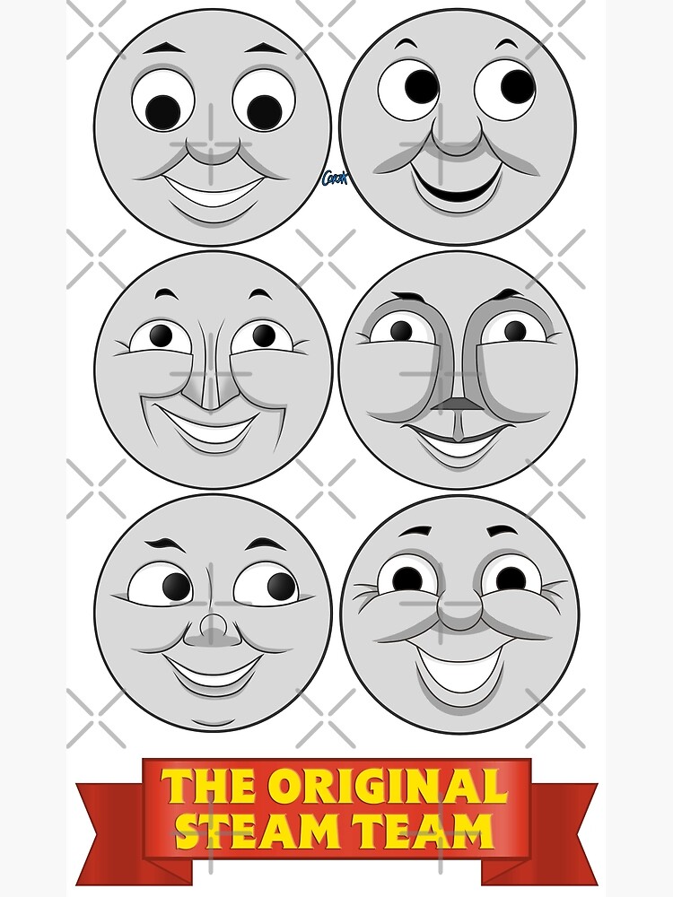 "Thomas Face Tile (Steam Team)" Art Print by corzamoon | Redbubble