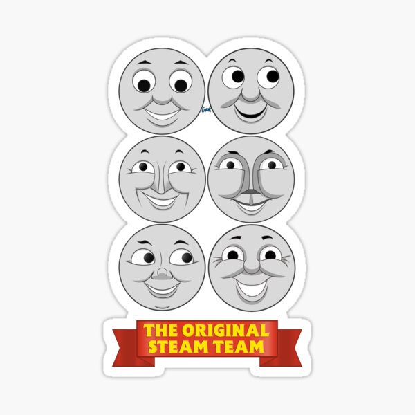 "Thomas Face Tile (Steam Team)" Sticker by corzamoon | Redbubble