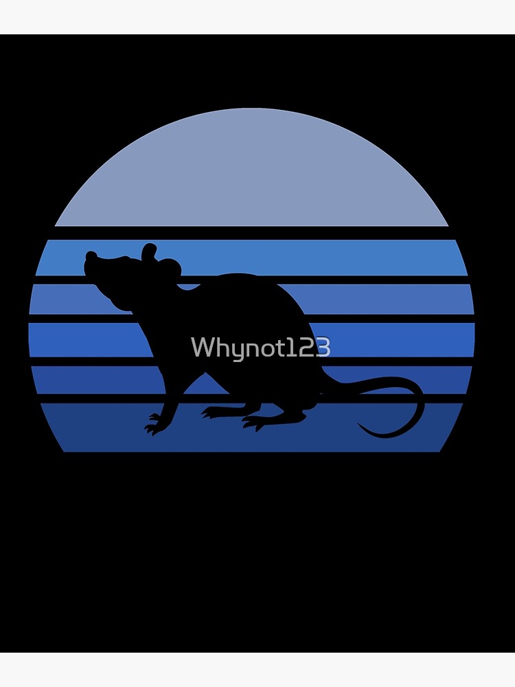 Póster «Silueta de rata azul retro» de Whynot123 | Redbubble