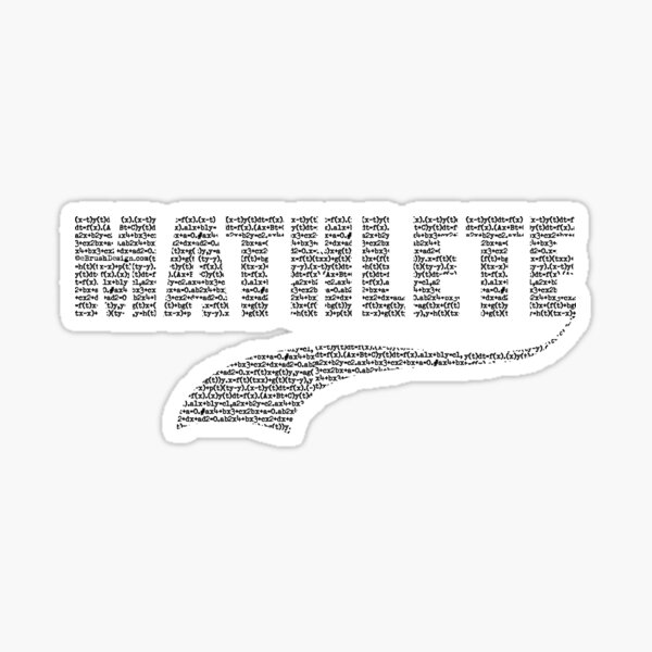 "Mathlete" Sticker for Sale by eBrushDesign | Redbubble