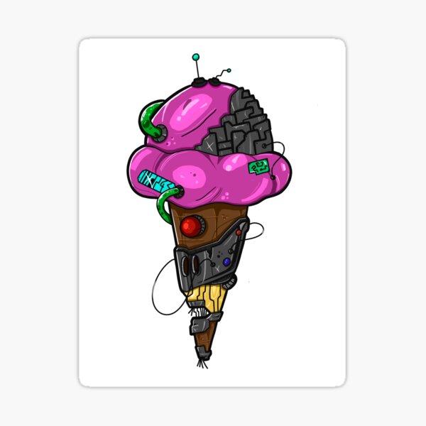 "space ice cream" Sticker for Sale by vargasmakes | Redbubble