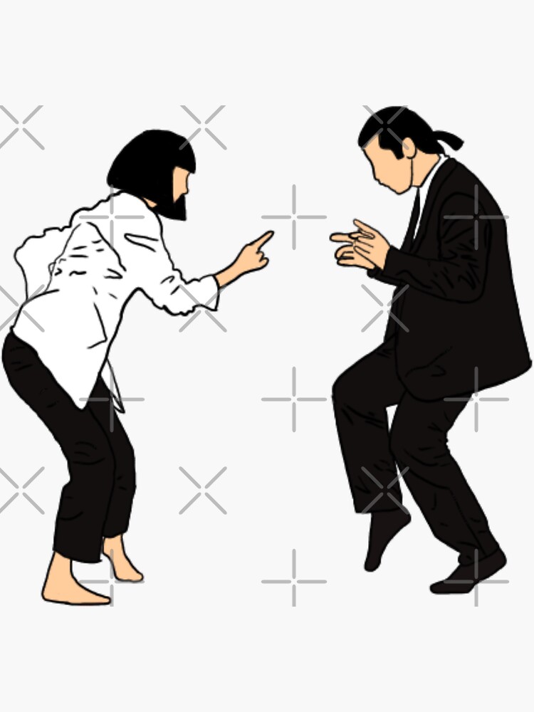 "Pulp Fiction | Dancing Scene | Transparent" Sticker for Sale by Lily ...