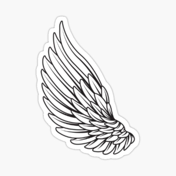 "Wing" Sticker for Sale by lildroopy | Redbubble