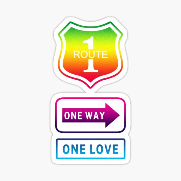 "ONE LOVE" Sticker for Sale by BobbyG305 | Redbubble