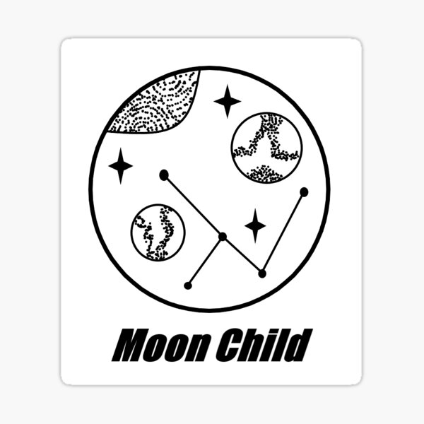 "Moon Child" Sticker for Sale by SoSophieArt | Redbubble