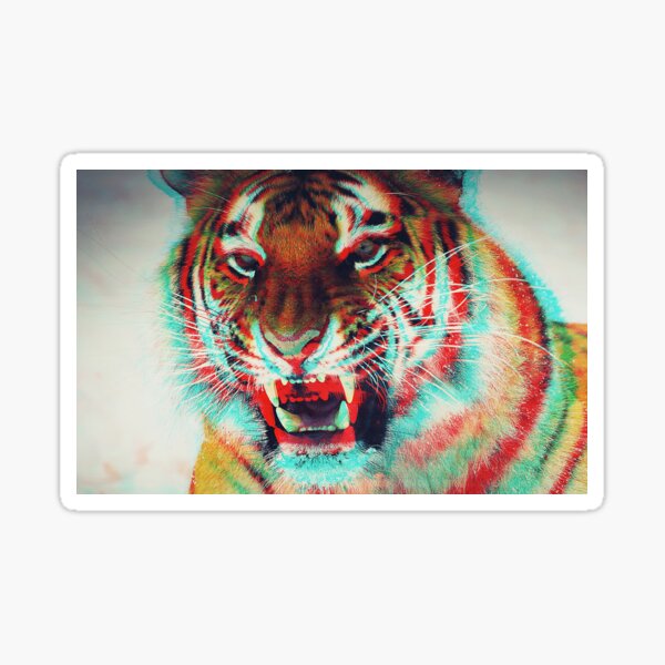"TIGER 3D" Sticker for Sale by Miguel015 | Redbubble